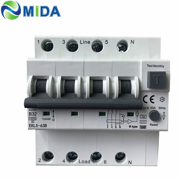 C40 RCBO B Type 40A 30mA RCD MCB C40 Type B 40Amp Circuit Breaker