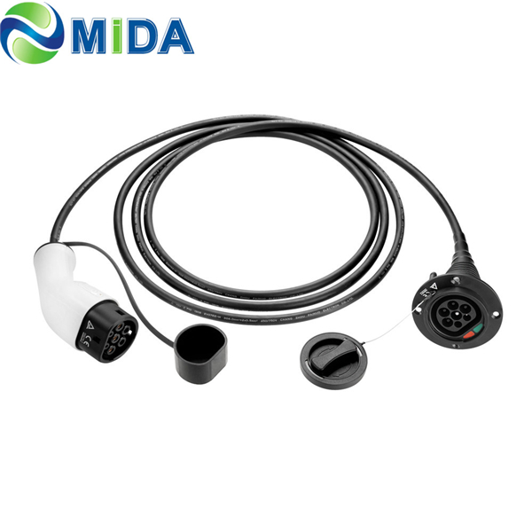 32A Type 2 to Type 2 Inlet Socket EV Adapter Extented Cable for ...